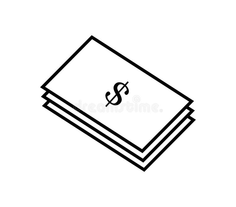 Money Icon Illustrated in Vector on White Background Stock Illustration ...