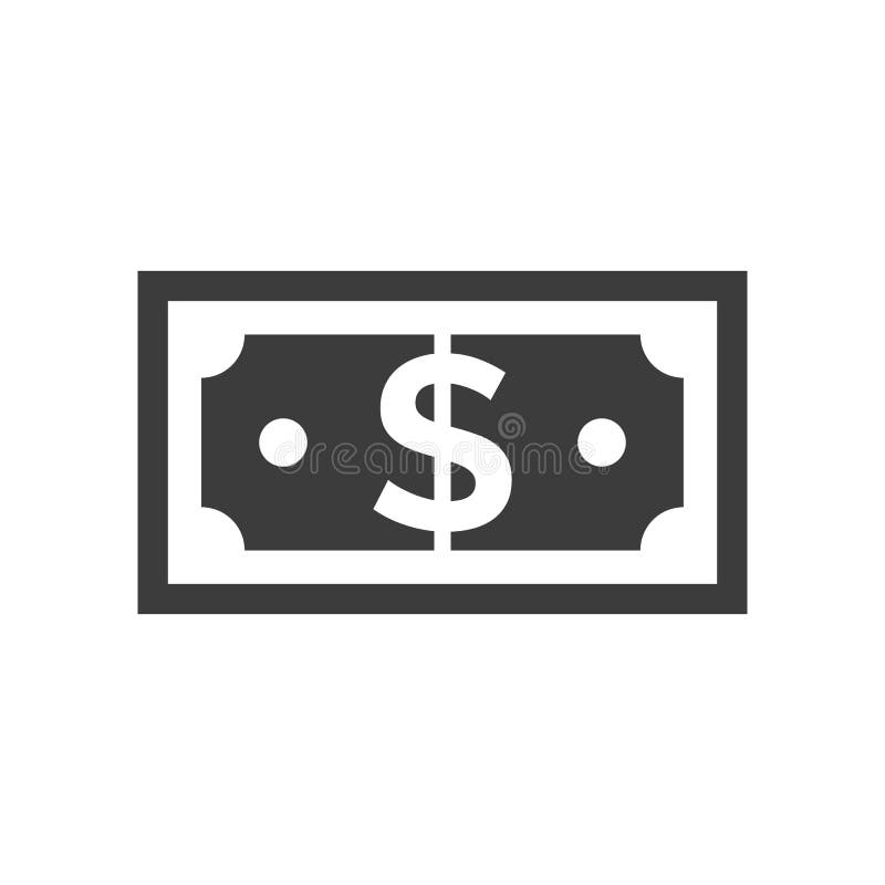 Money Icon on White Background Stock Illustration - Illustration of ...