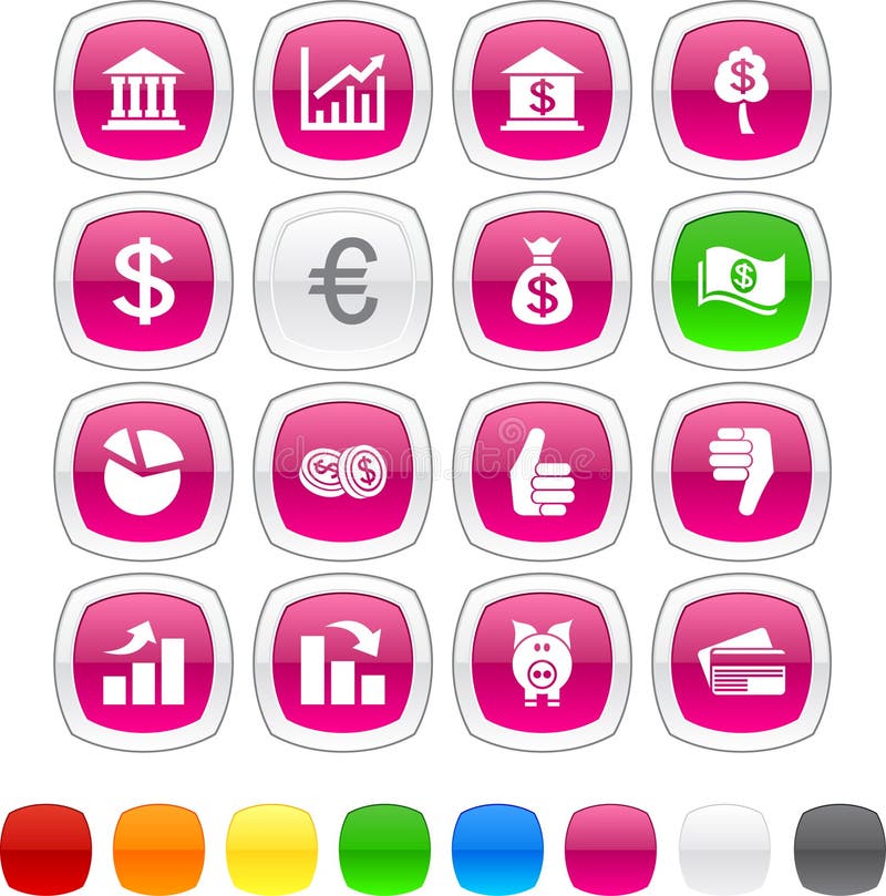 Money icons. stock vector. Illustration of group, money - 13400437