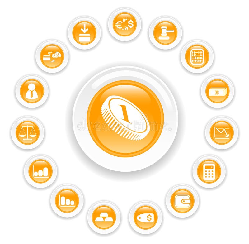 Money icons stock vector. Illustration of computer, credit - 2939324