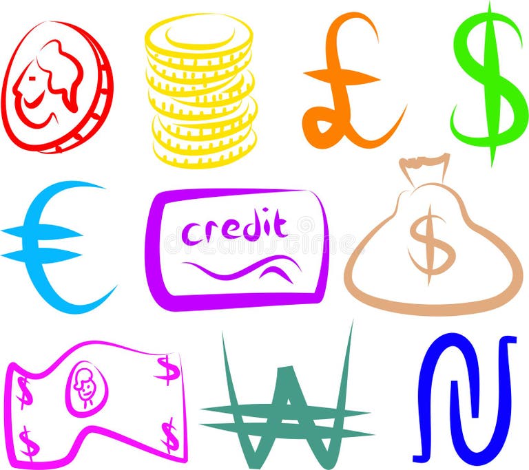 Colourful Money Icons Stock Illustrations – 308 Colourful Money Icons ...