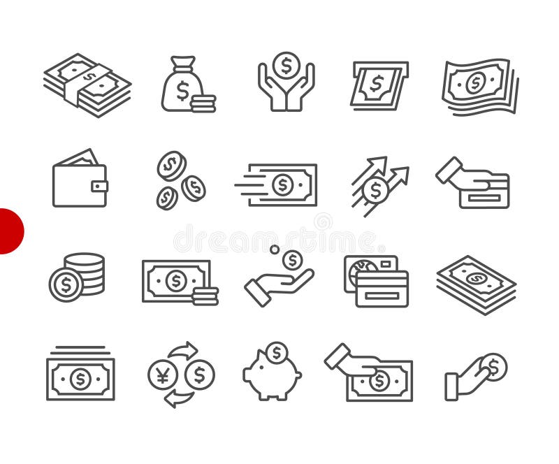 Money Icons // Gelcolor Series Stock Vector - Illustration of bank ...