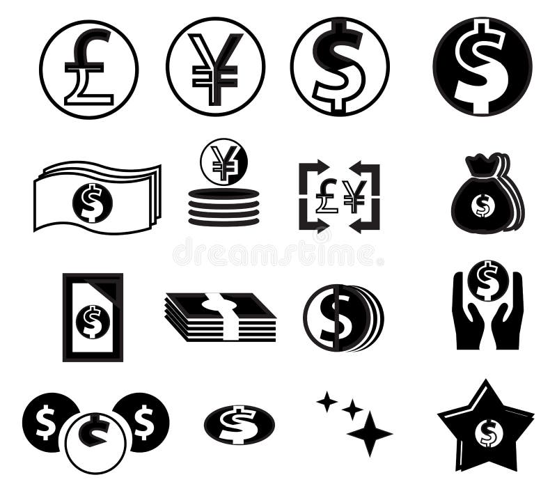 Money Icons // Graphite Series Stock Vector - Illustration of money ...