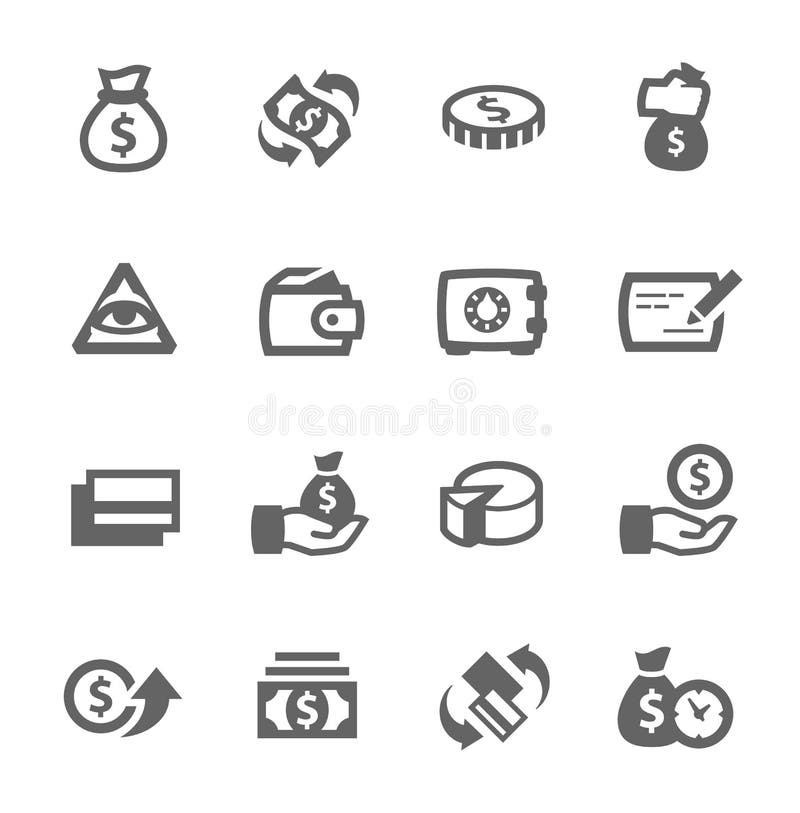 Money icons set. stock vector. Illustration of finances - 35056678
