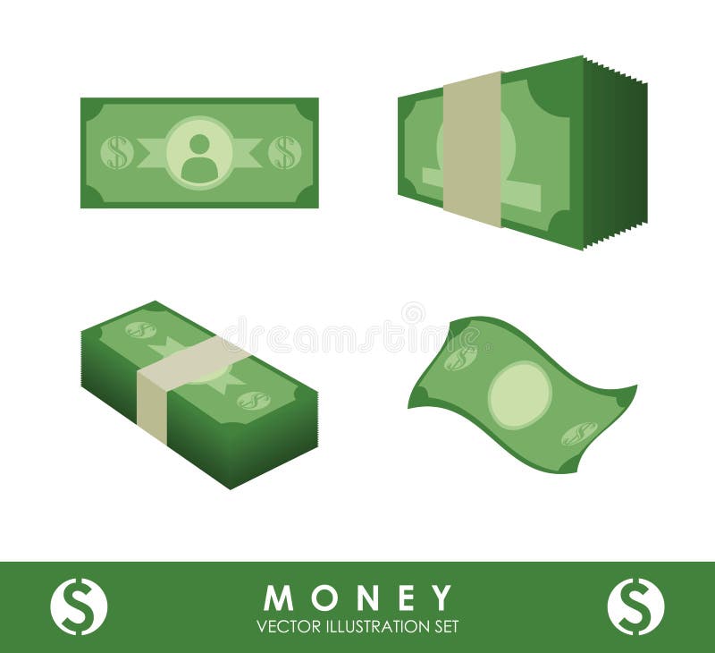 Money illustration stock vector. Illustration of dollars - 44581083