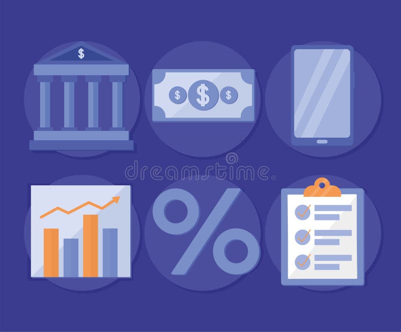 Money income icons stock vector. Illustration of design - 256279504