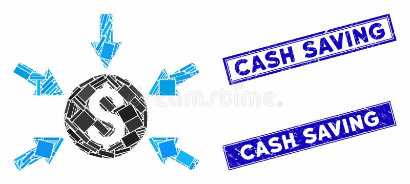 Money Income Mosaic and Distress Rectangle Watermarks Stock ...