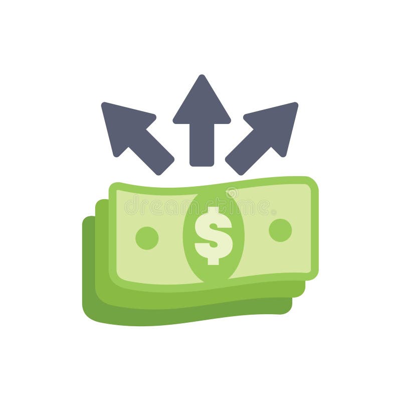 Money Increasing Value with Upward Arrows Stock Vector - Illustration ...