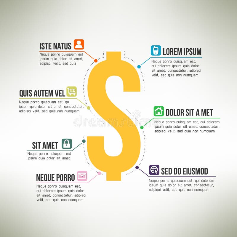 Money Infographic Template Suitable for Business Stock Vector ...