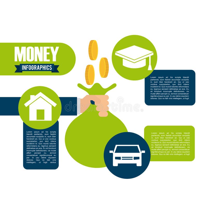 Money infographics stock vector. Illustration of design - 51417824