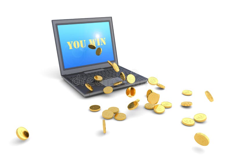 Money from Internet stock illustration. Illustration of business - 10893756