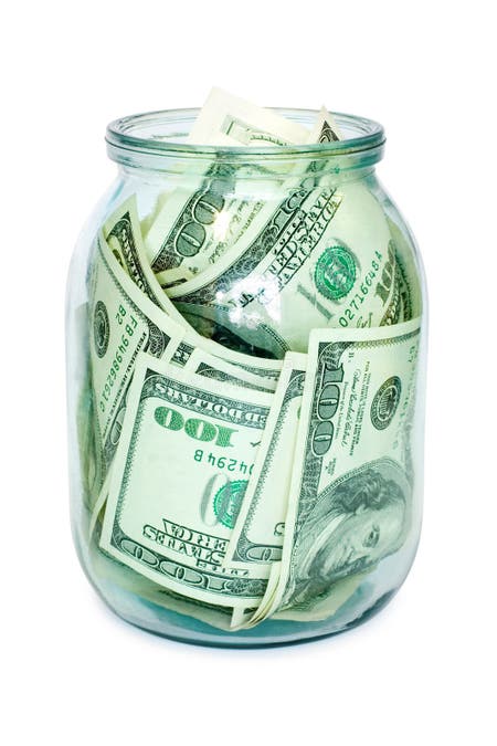 Money in the jar stock photo. Image of conceptual, dollar - 6502706