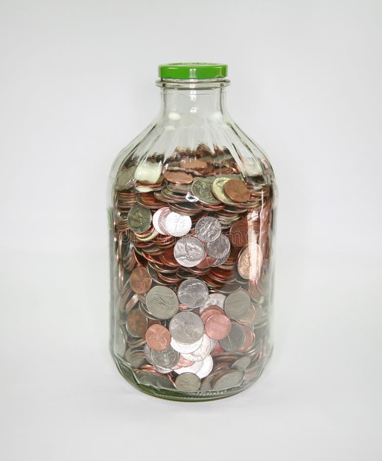 Money jar stock image. Image of coins, change, jars, finance - 6789009