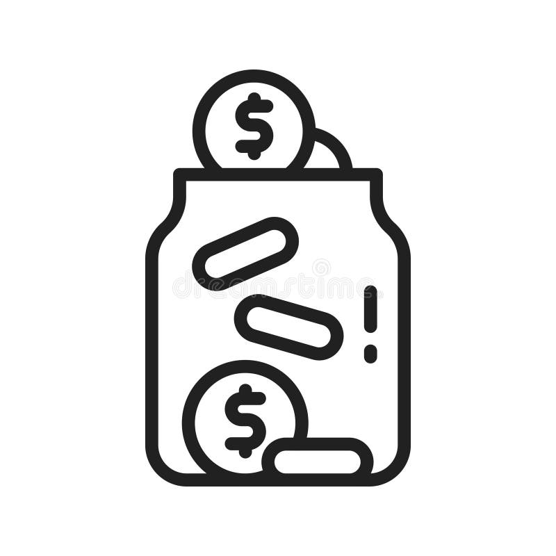 Money Jar Icon Vector Image. Stock Vector - Illustration of symbol ...