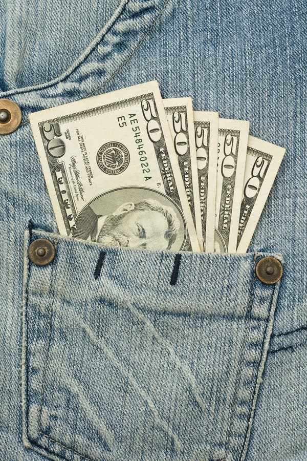 Money in Jean Pocket stock photo. Image of american, buck - 6606056