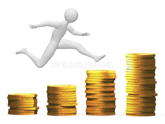 Money jump stock illustration. Illustration of finance - 25164608