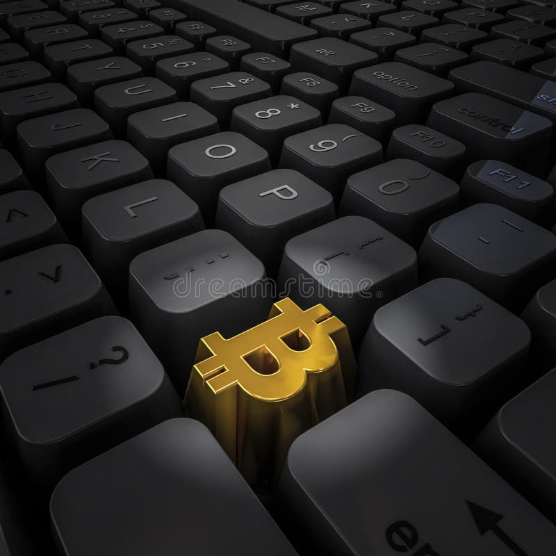 Money key bitcoin stock illustration. Illustration of keyboard - 87092613
