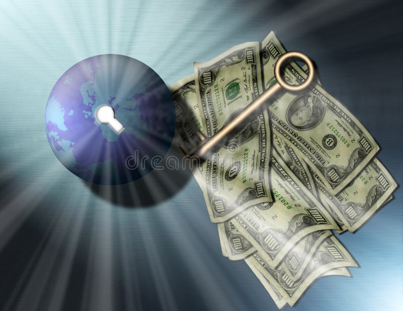 Money is the Key stock illustration. Illustration of security - 229114252