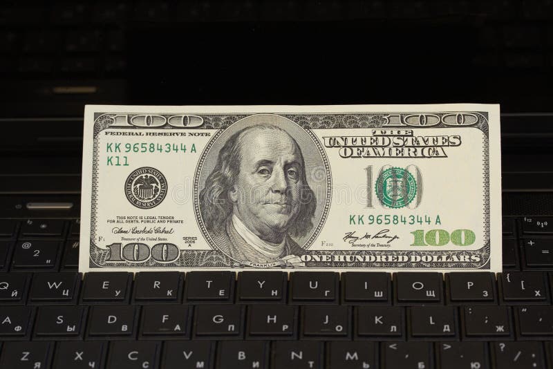 Money on a keyboard stock image. Image of internet, currency - 28404831