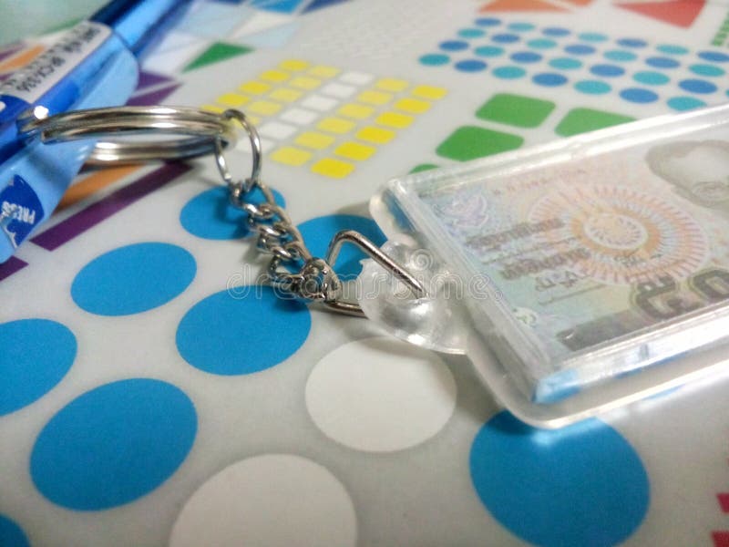 Money keychain stock photo. Image of money, blue, keychain - 129655628