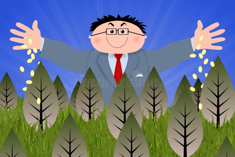 Money for land stock illustration. Illustration of businessman - 16201656