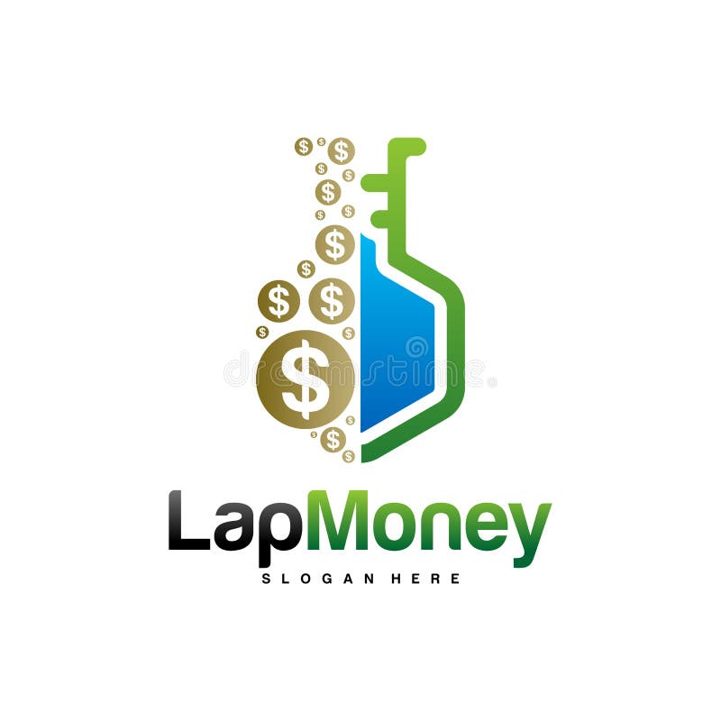 Money Lap Logo Design Vector Concept. Lap Money Logo Template. Icon ...