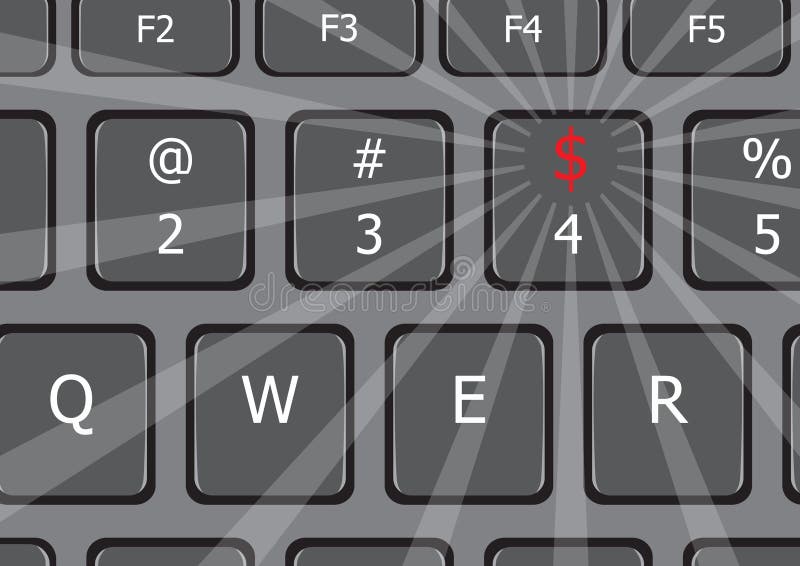 That is Money Laptop Keyboard US Stock Vector - Illustration of money ...