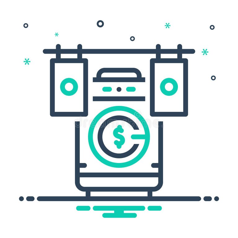 Mix Icon for Money Laundering, Money and Financial Stock Vector ...