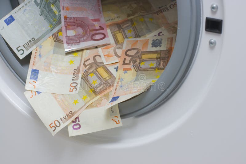 Money Laundering. Money Cleaning Concept Stock Image - Image of black ...