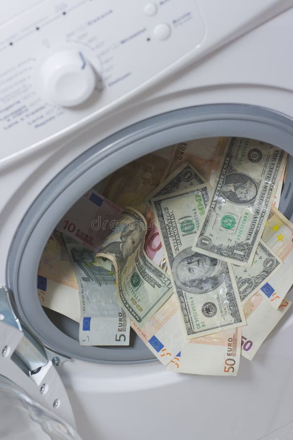 Money Laundering. Money Cleaning Concept Stock Image - Image of ...
