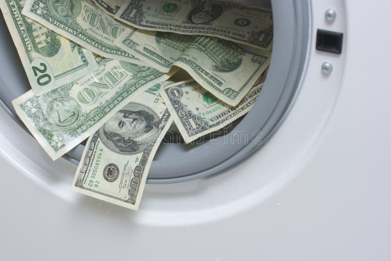 Money Laundering. Money Cleaning Concept Stock Image - Image of ...