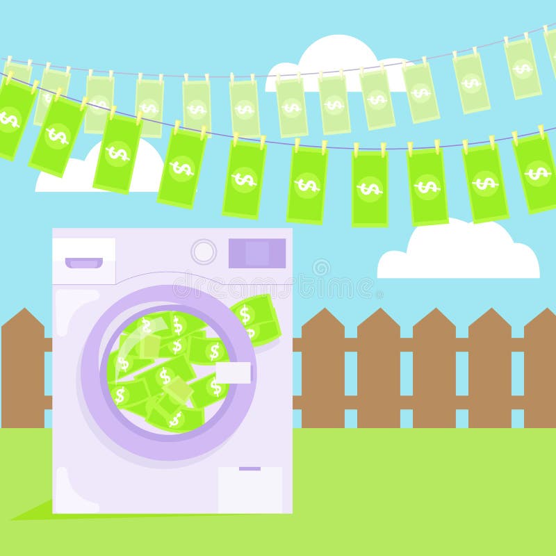 Money Washing Machine Stock Illustrations – 732 Money Washing Machine ...