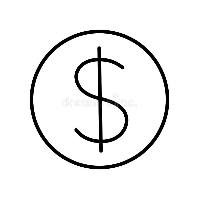 Money Line Dollar Flat Trendy Icon Vector Illustration Isolated Stock ...