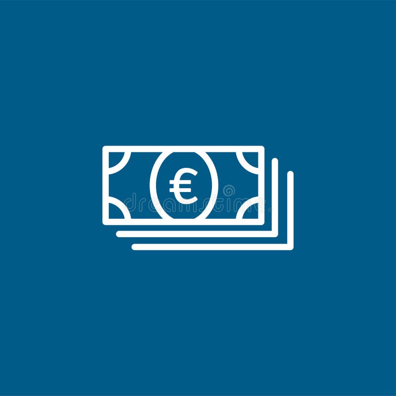 Money Blue Icon on White Background. Blue Flat Style Vector ...