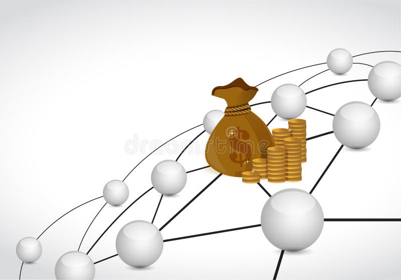 Money Link Sphere Network Connection Concept Stock Illustration ... Money Link Sphere Network Connection Concept Stock Illustration ...