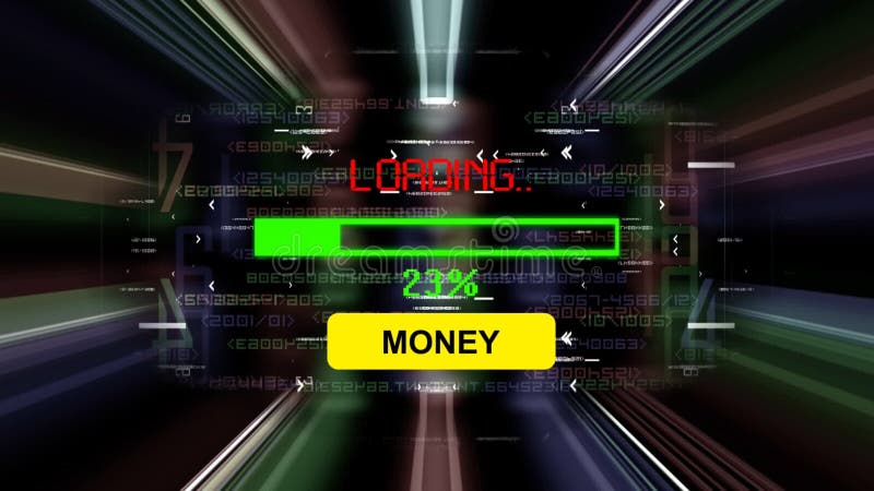 Money Loading Progress Bar on the Screen Stock Video - Video of ...