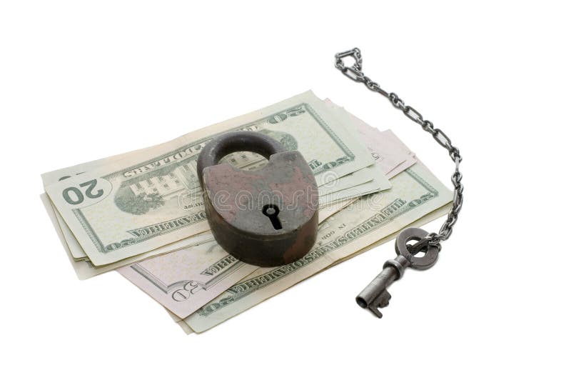 Money and the lock stock photo. Image of chain, business - 12483552