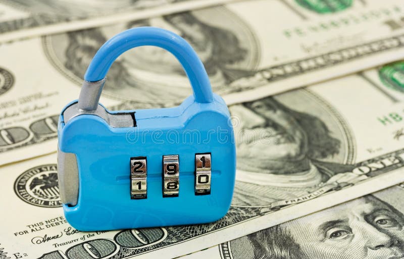 Money and lock in box stock photo. Image of money, abstract - 11439348