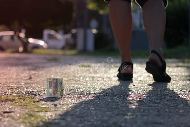Money lost stock photo. Image of dropping, careless, female - 96021818