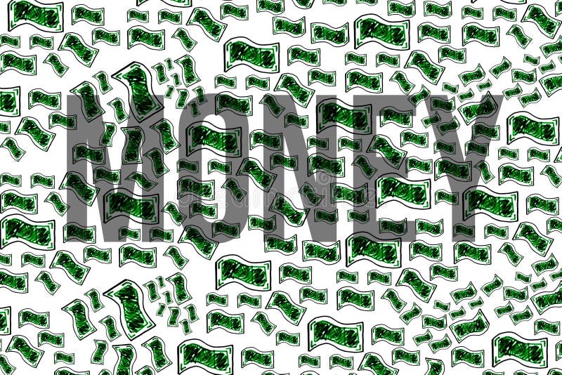 Money stock illustration. Illustration of chalkboard - 33946869