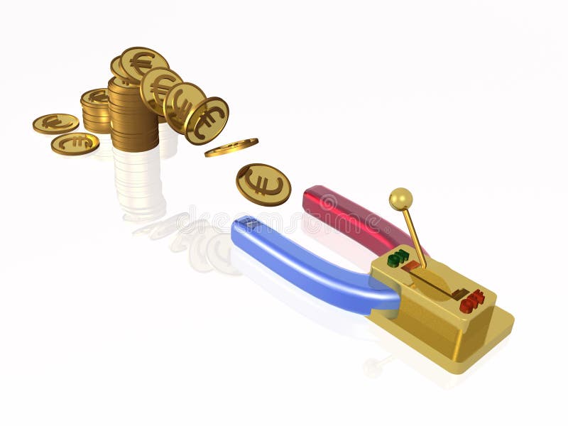 Money and magnet stock illustration. Illustration of business - 102738173