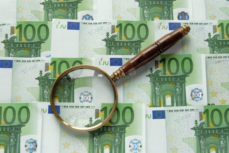 Money and Magnifier stock photo. Image of crisis, exchange - 11802070