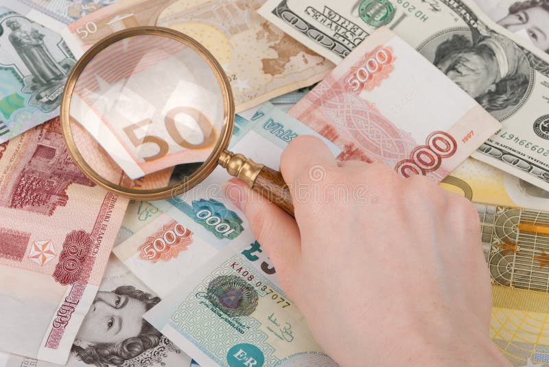 Money and magnifier stock photo. Image of magnifier, success - 24207616