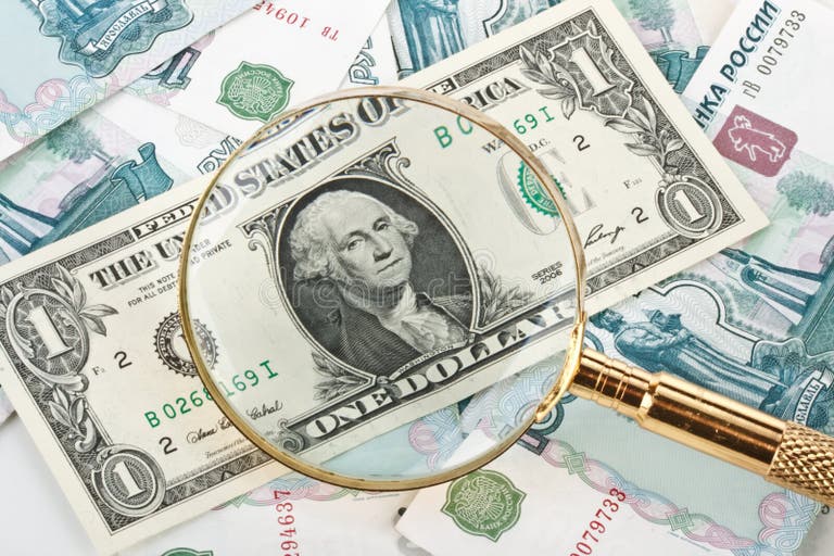 Money and magnifier stock image. Image of sign, cash, banknote - 7936837