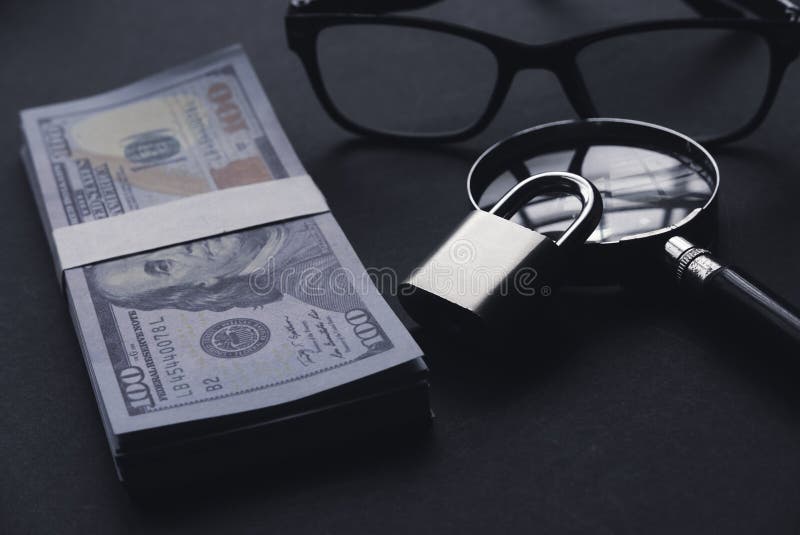 Money and Magnifying Glass in Hand Stock Image - Image of investment ...