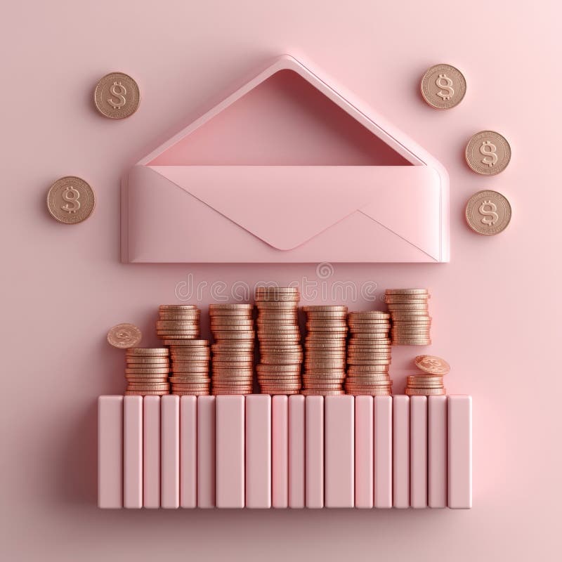 Money Mail stock illustration. Illustration of savings - 336872468