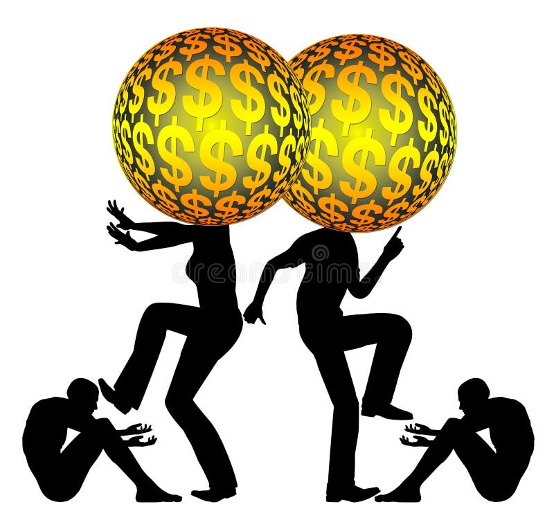 Money Makes Blind and Heartless Stock Illustration - Illustration of ...