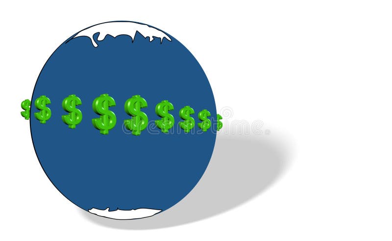 Money Makes The World Go Round Stock Vector - Illustration of rotation ...