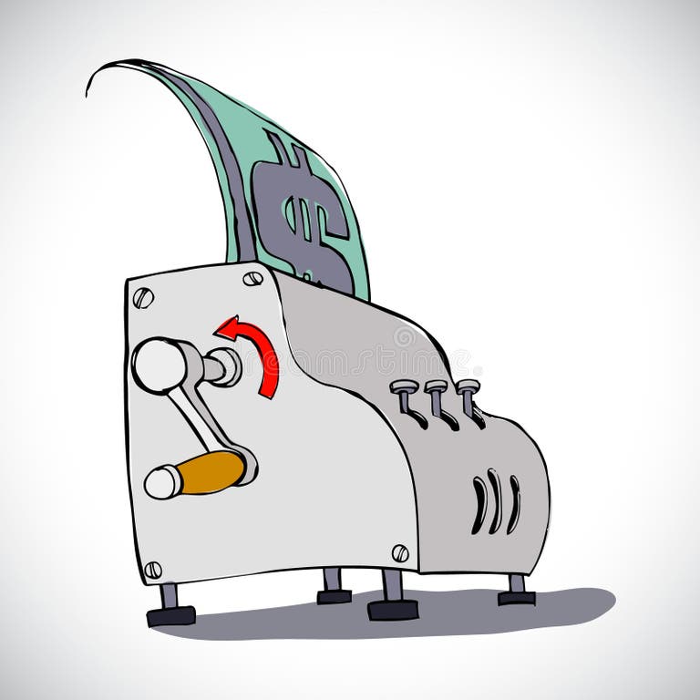 Money making machine stock illustration. Illustration of coin - 49257085