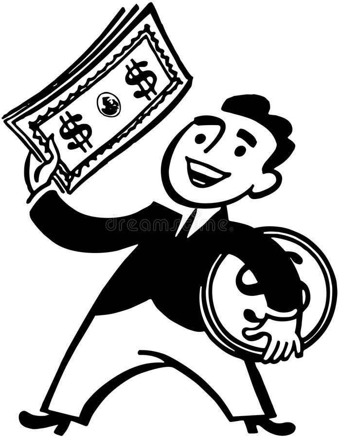 Money Man stock vector. Illustration of forties, salesmen - 42096129